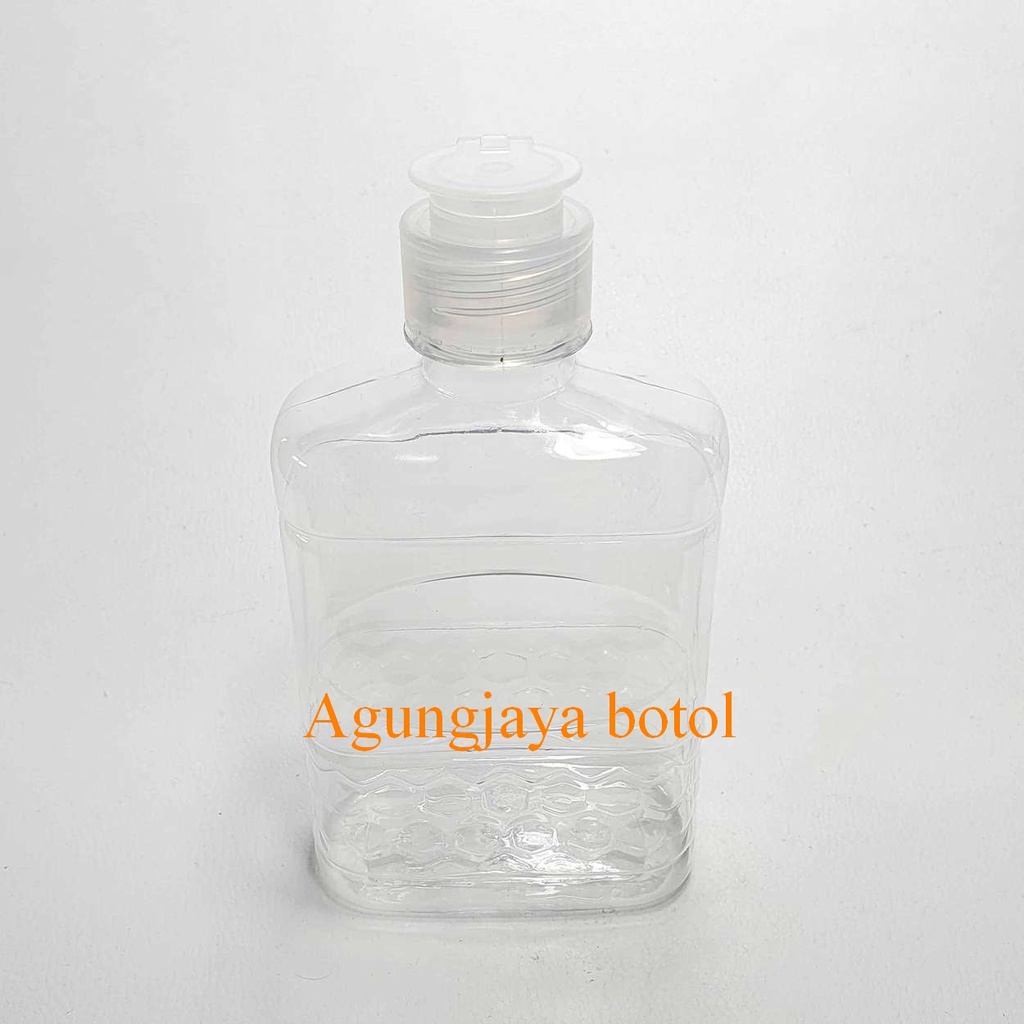 Jual Botol Pet 400 Ml Kotak Natural Tutup Fliptop Jamur / Botol Plastik / Botol Pet Tutup ...
