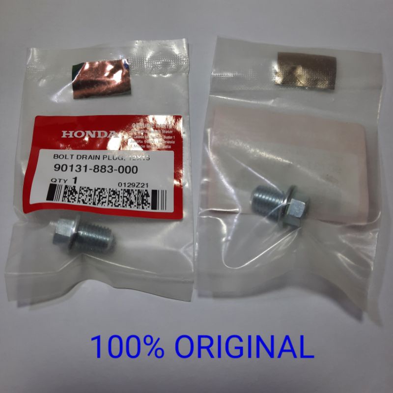Jual Baut Tab Tap Oli Bolt Drain Plug 12x15 Honda Beat Vario ORIGINAL ...