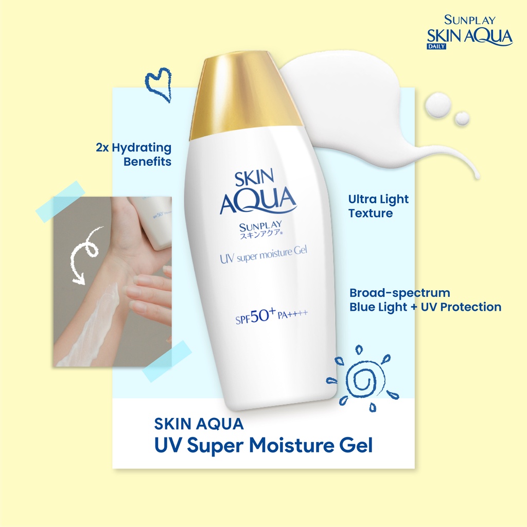 Jual SUNPLAY SKIN AQUA UV SUPER MOISTURE GEL SPF 50 80 gr | Shopee Indonesia