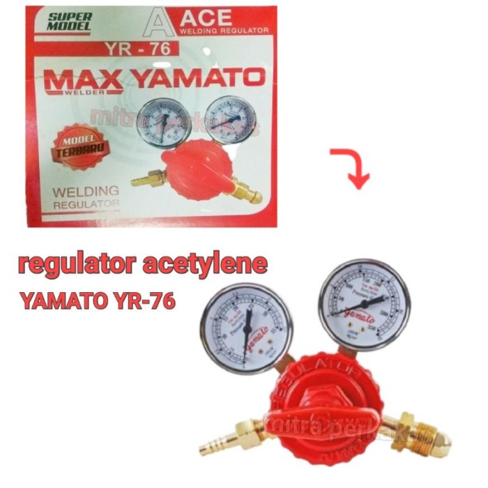 Jual REGULATOR ACETYLENE MAX YAMATO YR 76 REGULATOR ACETILIN BLENDER | Shopee Indonesia