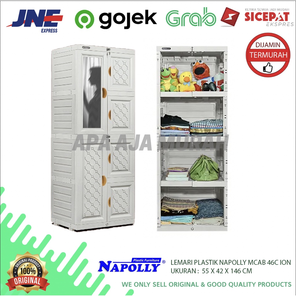 Jual NAPOLLY MINI CABINET CERMIN 4 SUSUN / LEMARI PAKAIAN NAPOLLY ...