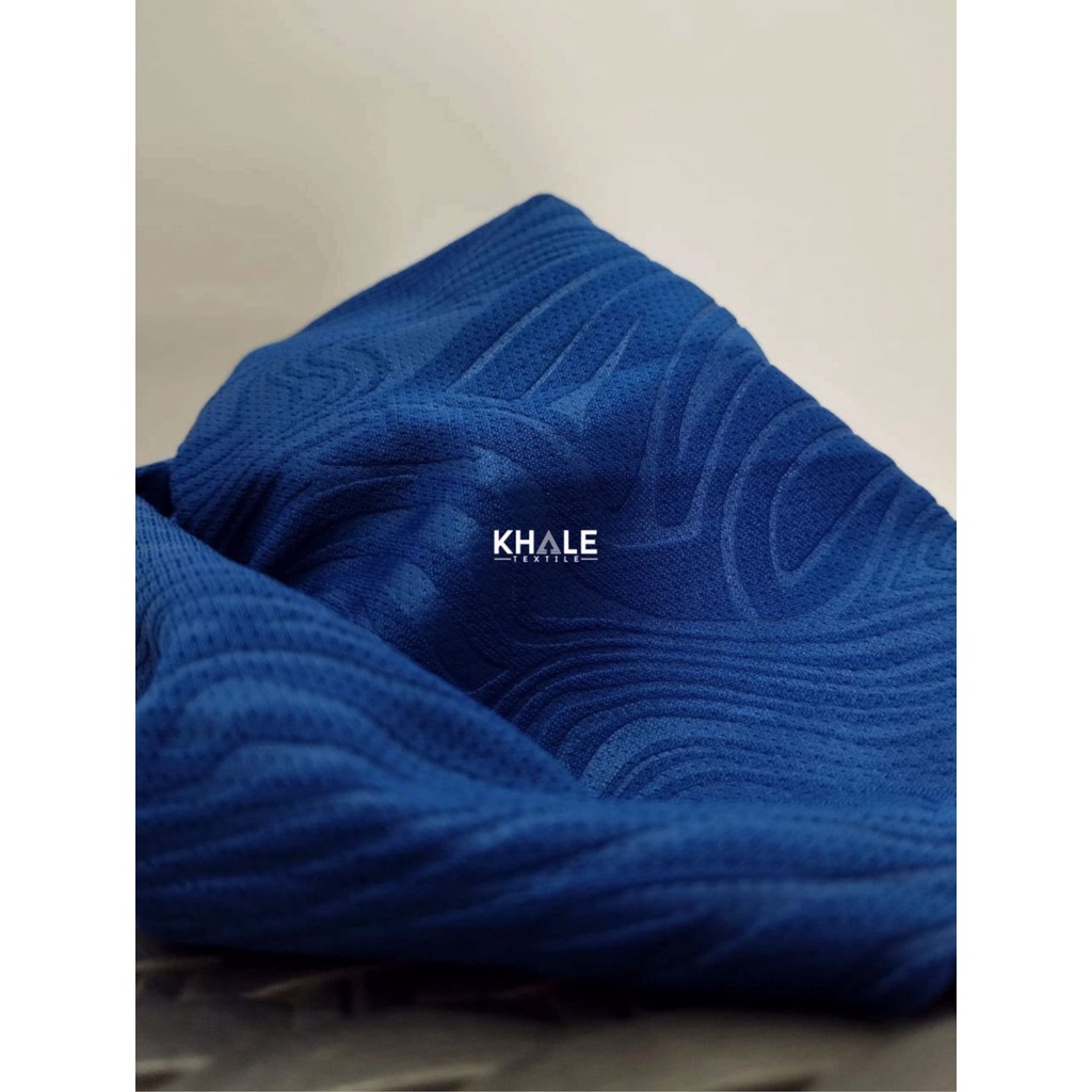 Jual Bahan Kain Drifit Brazil Emboss Topograf Njoy Flow Corak Biru ...