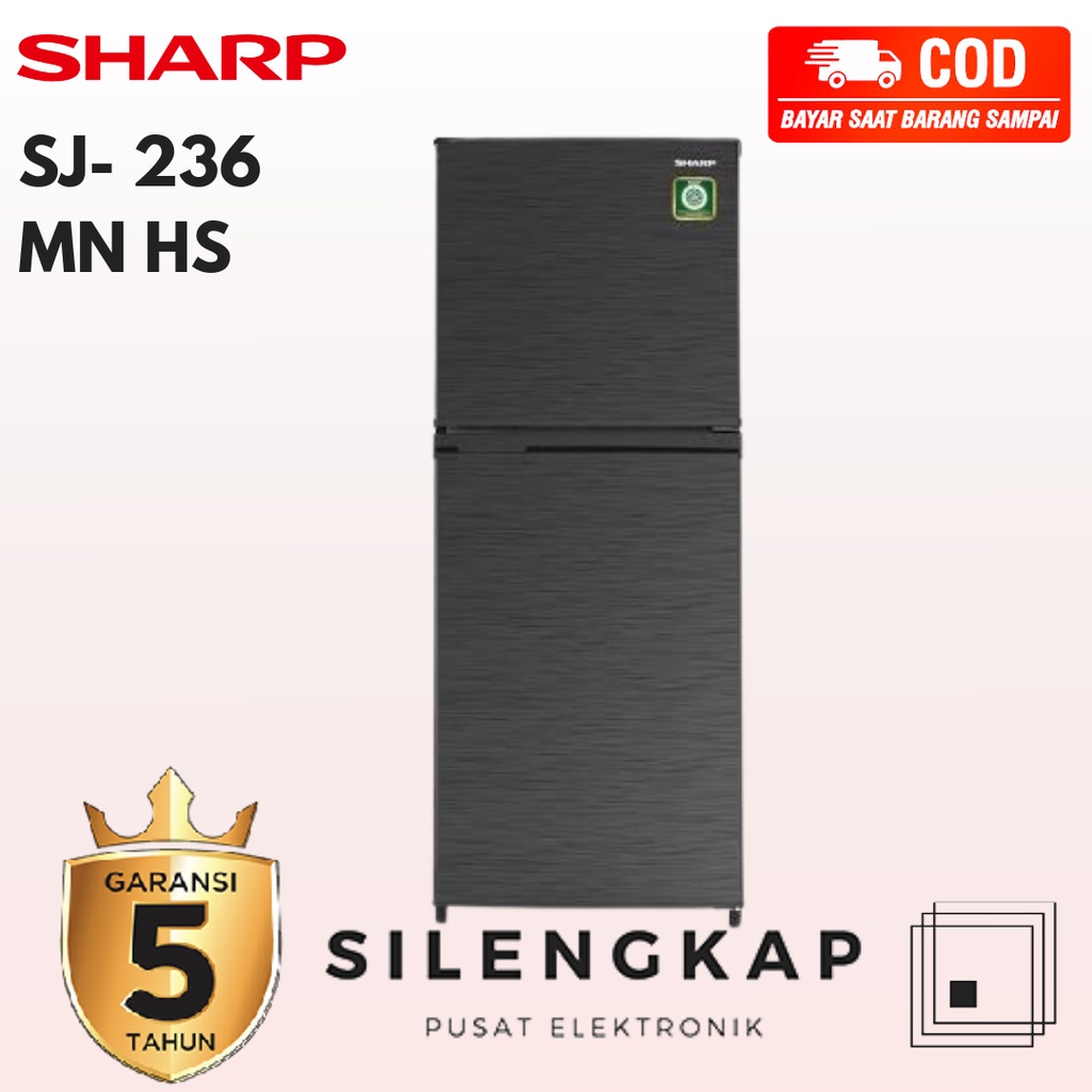 Jual Kulkas 2 Pintu Sharp SJ-236 MN-HS No Frost & Low Watt | Shopee ...