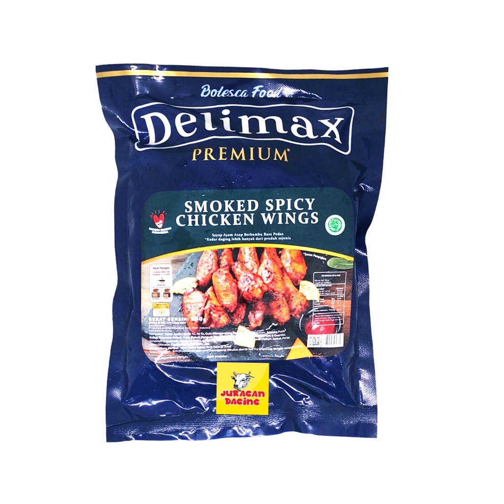 Jual Delimax Premium Smoked Spicy Chicken Wings 500gr | Shopee Indonesia