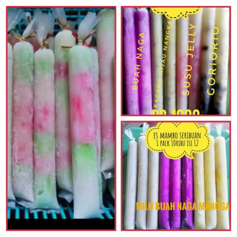 Jual Plastik Es Pensil Es Mambo Es Lilin polos @100 gr Berbagai Macam ...