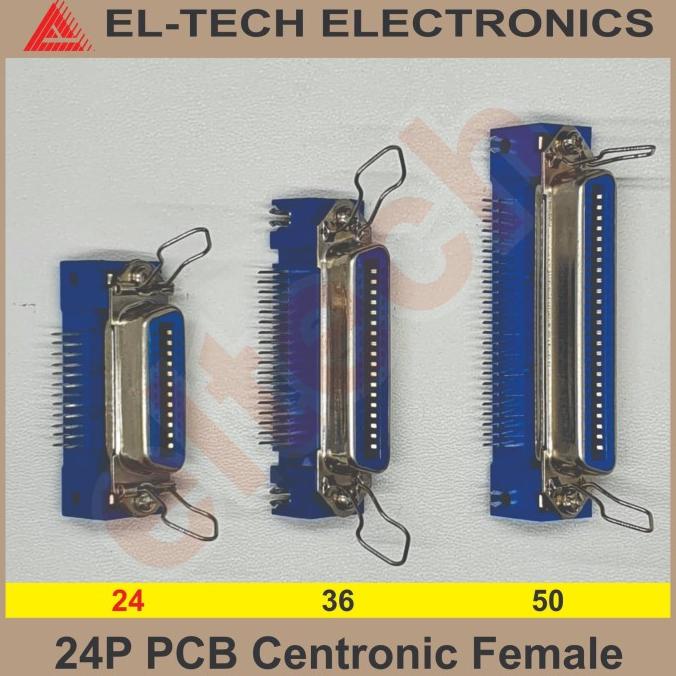 Jual 24 24P 24Pin P Pin Female Centronic PCB Right Angle Solder Ke PCB ...