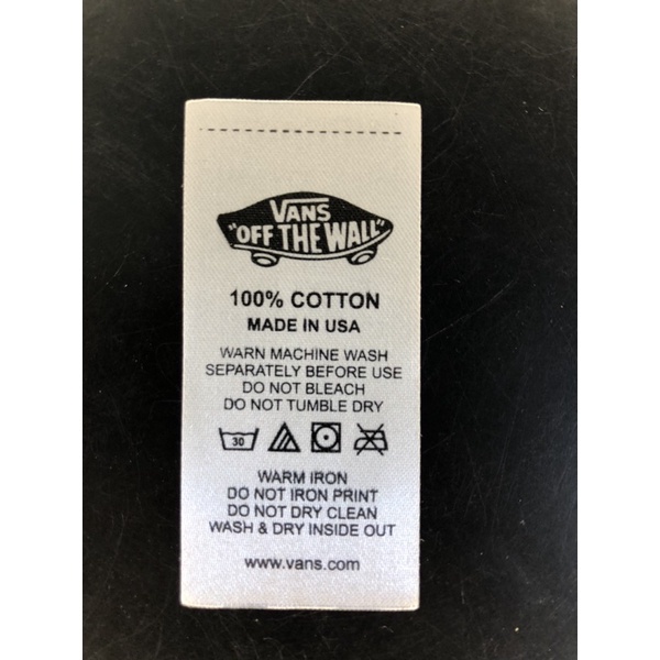 Jual Washtag vans care label vans washing label vans washing care label ...