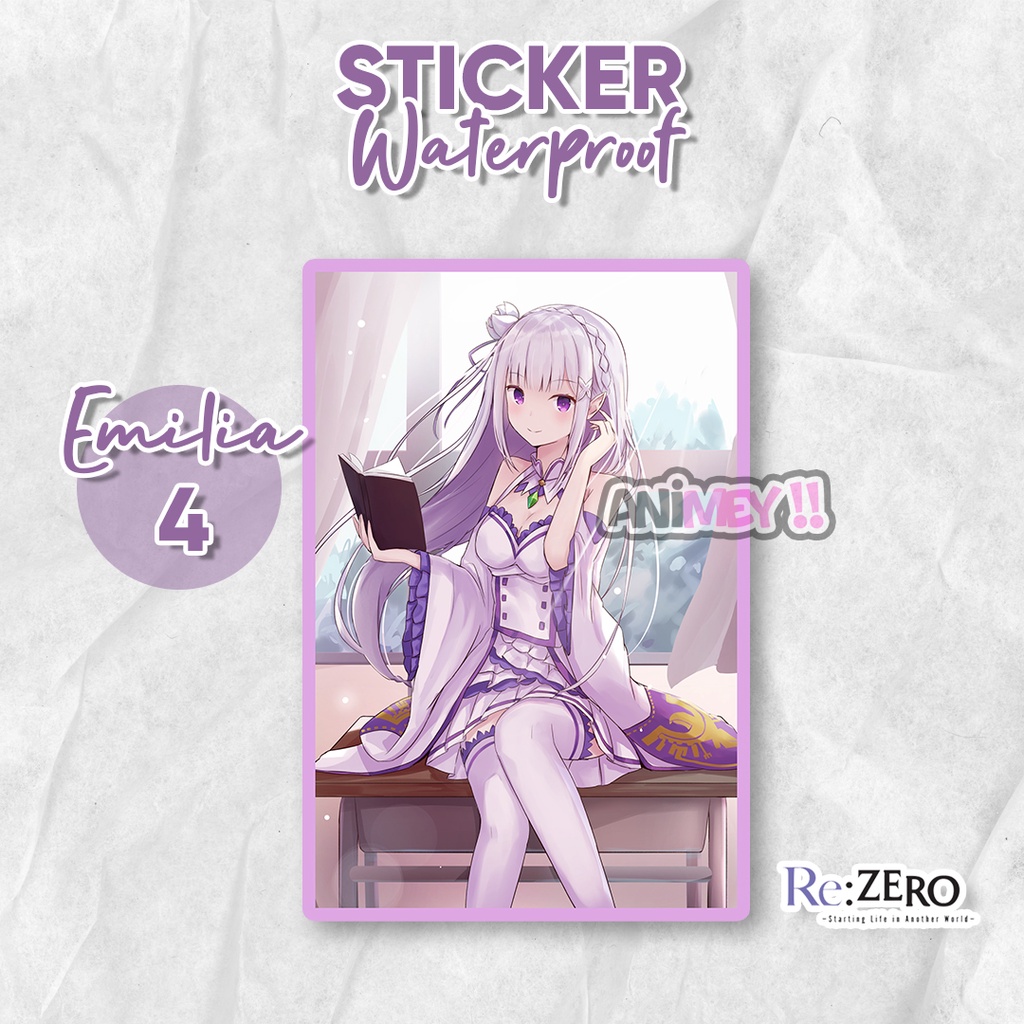 Jual Stiker Emilia Re Zero / Sticker Anime Waterproof | Shopee Indonesia