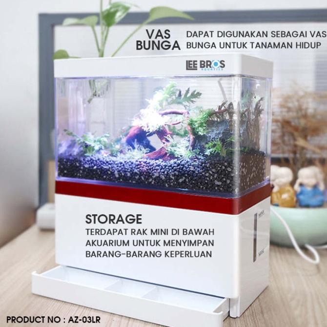 Jual Aquarium Mini Lengkap Dengan Filter + Lampu Led / Aquarium Fullset ...