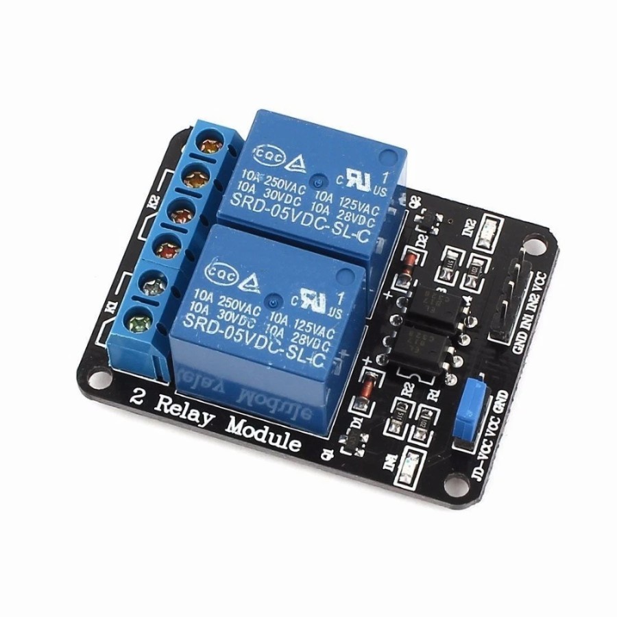 Jual Modul Relay 5 Volt 2 Kanal Relay 5V 2 Channel Module | Shopee ...