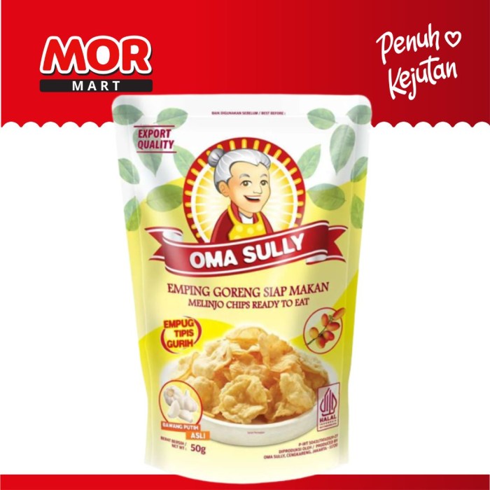 Jual OMA SULLY Emping Goreng Bawang Putih 50 gr Snack Camilan Asin ...