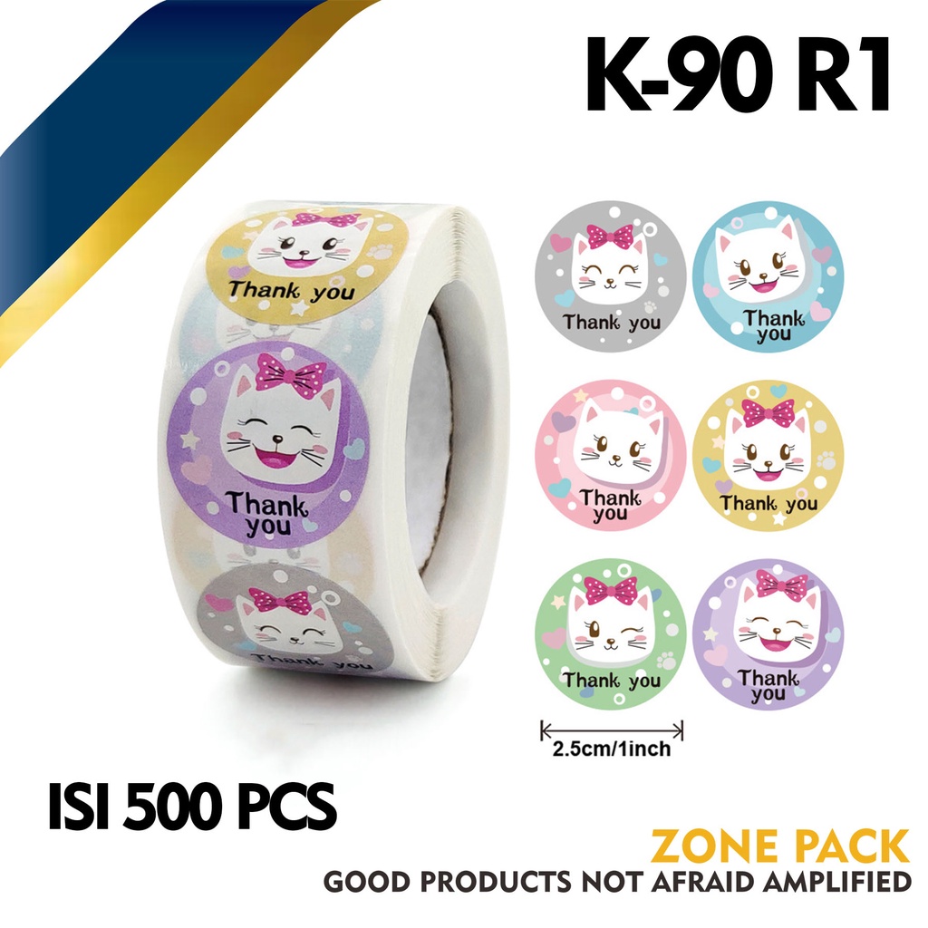 Jual 1 roll (500 pcs) Stiker Label Tulisan Thank You For Your Order ...