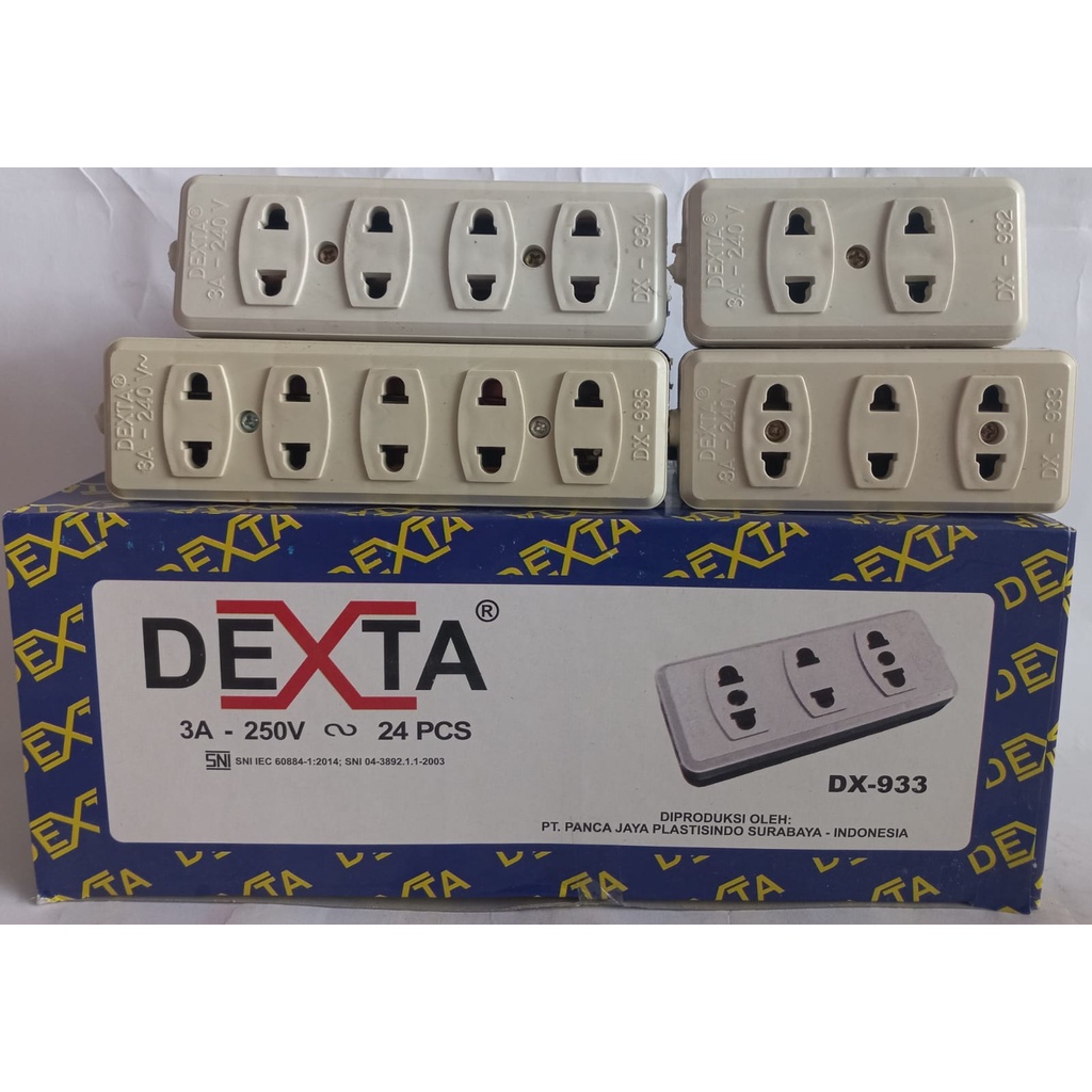 Jual Stop Kontak Gepeng / Terminal Gepeng DEXTA lubang 2, 3, 4 dan 5 ...