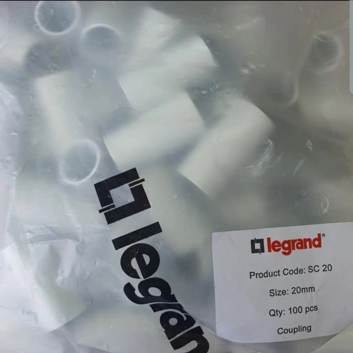 Jual Sock Socket Pipa Listrik Conduit Pvc 20 Mm 20Mm Legrand | Shopee ...