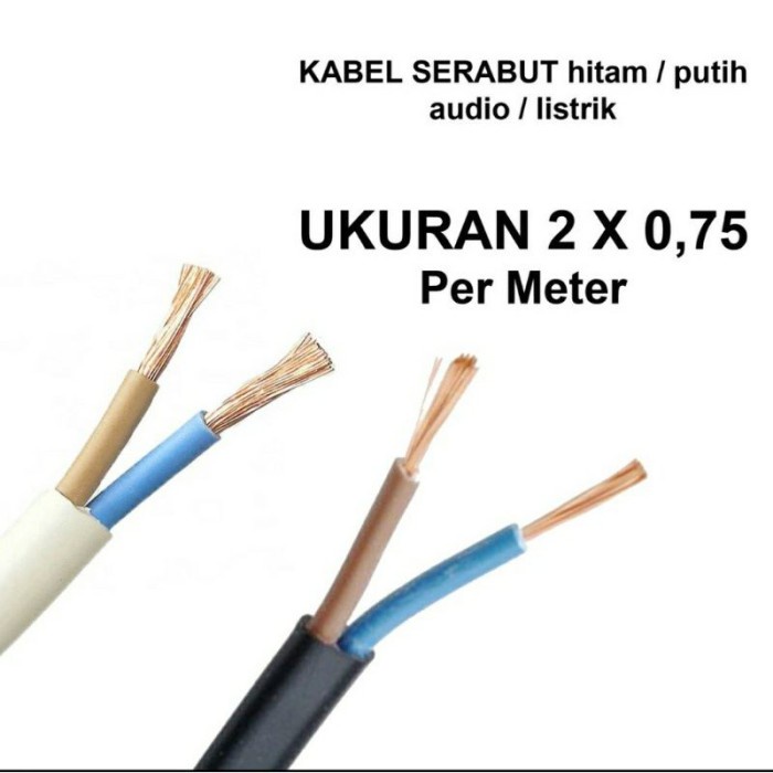 Jual KABEL SERABUT 2 X 0.75 MM | Shopee Indonesia