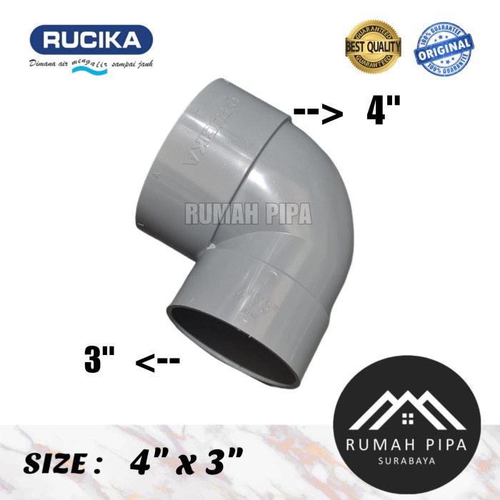 Jual Reducer Knee 4" x 3" / Reducer Elbow 4" x 3" DV - RUCIKA | Shopee ...