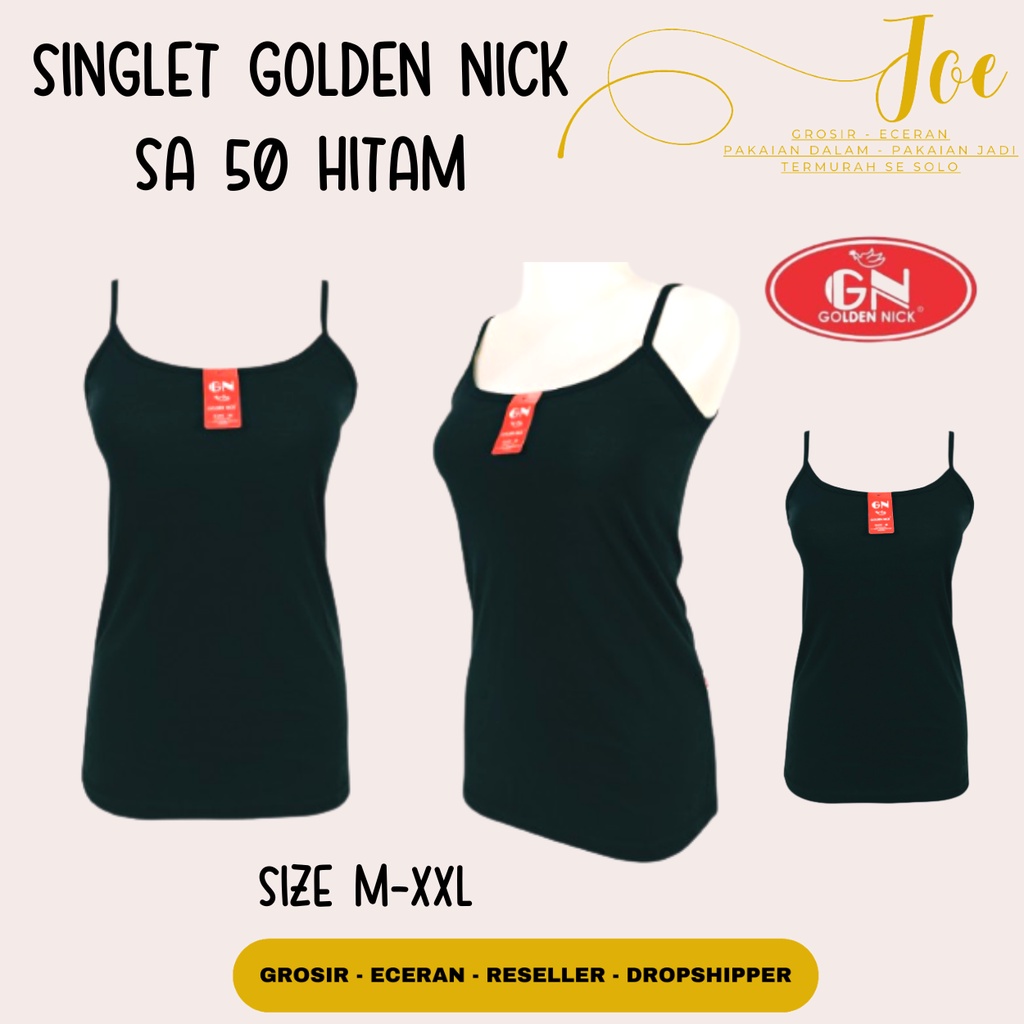 Jual Singlet Wanita GOLDEN NICK SA 50 HITAM / Kaos Dalam Wanita Tali ...