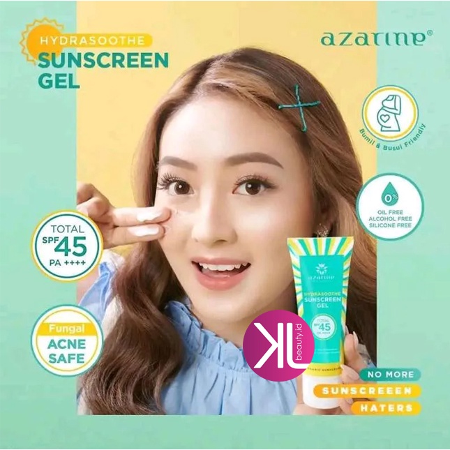 Jual AZARINE - HydraSoothe Sunscreen Gel SPF 45 PA 50ml Kemasan Baru ...