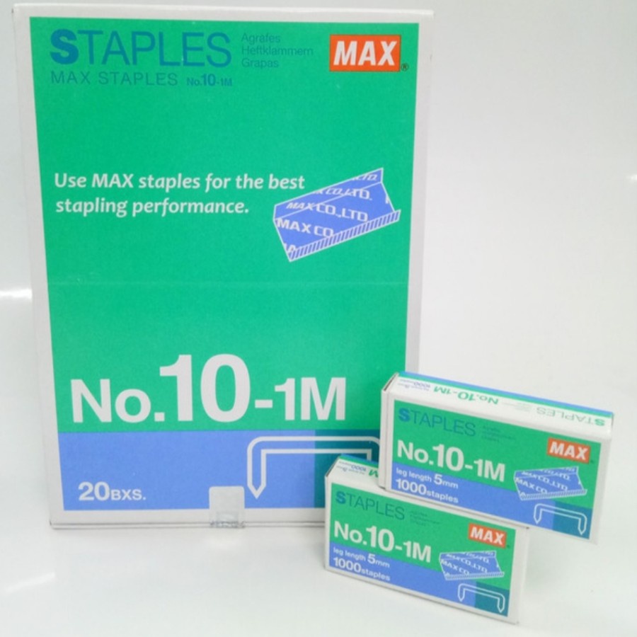 Jual [1 PACK ISI 20 PCS] ISI STAPLES MAX KECIL NO.10-1M | Shopee Indonesia