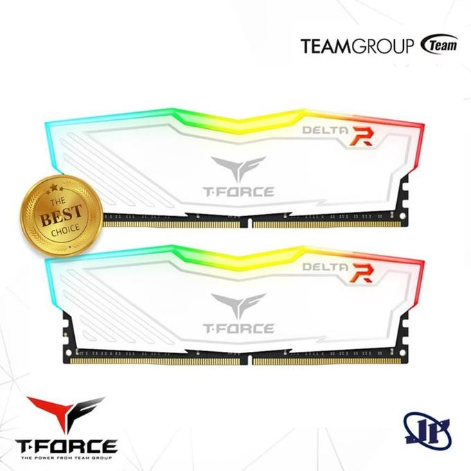 Jual Team T-Force Delta Rgb 16Gb (2X8Gb) 3200Mhz White - Dual Channel ...