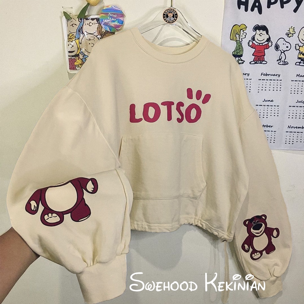 Jual LOTSO SERUT SEMI CROP Sweater Crewneck Sweatshirt Kpop Wanita ...