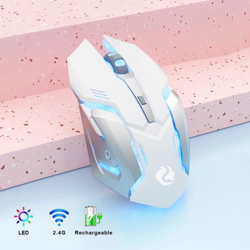 Jual Goojodoq M08 Mouse Gaming 2in1 Bluetooth & Wireless RGB 2.4G 1600 ...