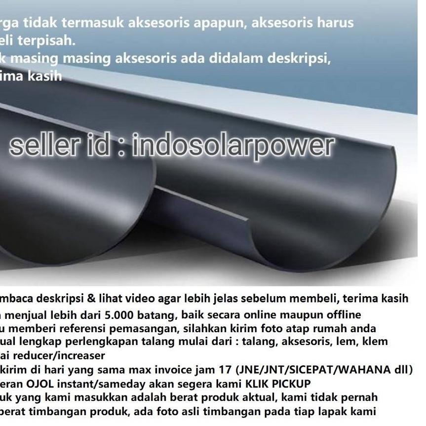 Jual LANGGENG 8" TALANG Air PVC 8 Inch 4 meter 4m setengah 1/2 lingkar ...