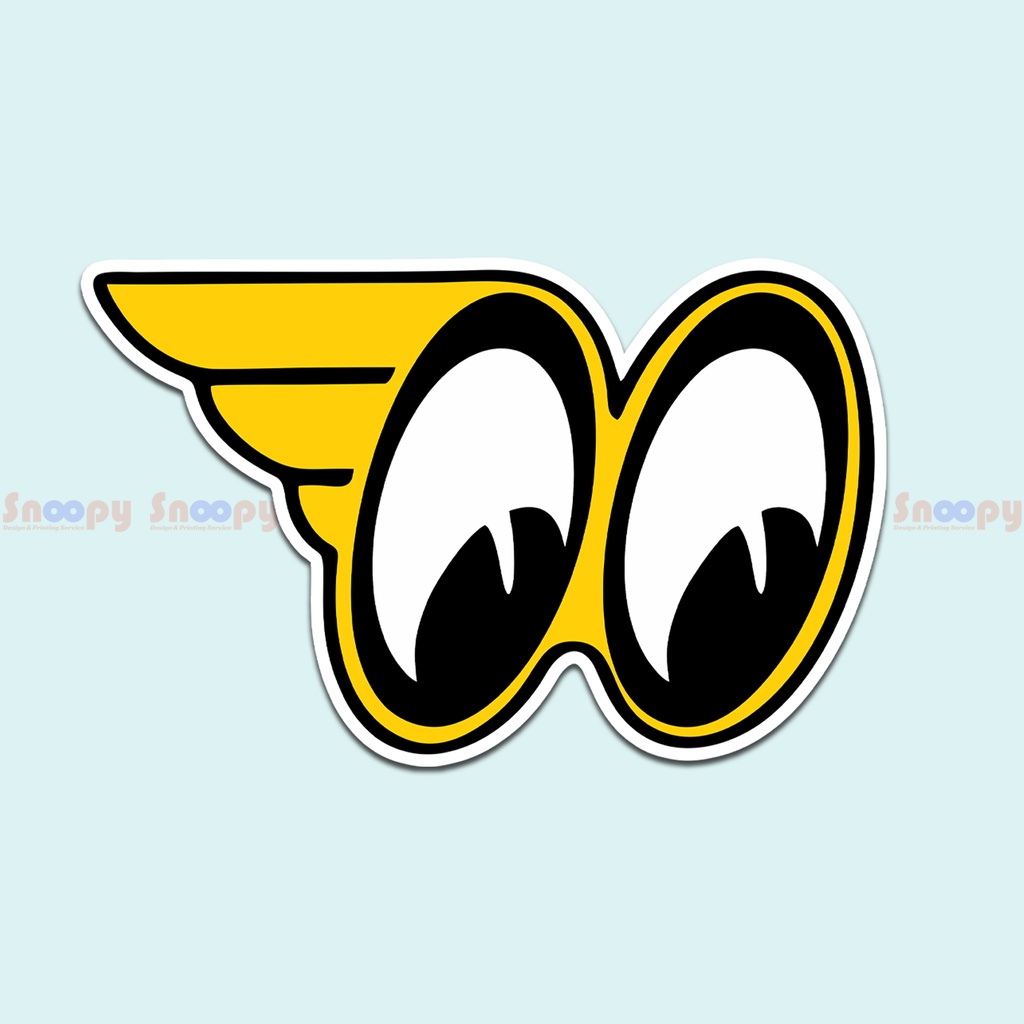 Jual Stiker Wing Mooneyes Kuning Sayap Vinyl Waterproof Sticker Motor ...