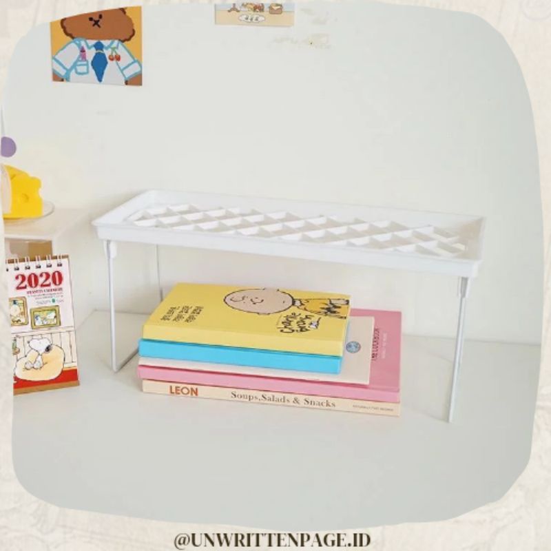Jual Rak Putih Korean Aesthetic White Rack for Study Desktop Foldable ...