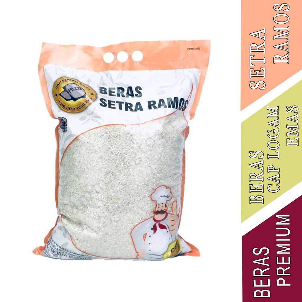 Jual Beras Premium- Beras Setra Ramos- Cap Logam Emas- 5kg | Shopee Indonesia
