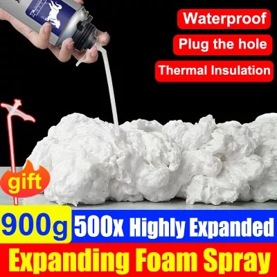 Jual 750ml - 900gr Spray PU Polyurethane Sealant Foam Multi Purpose Foam Spray Busa Padat ...