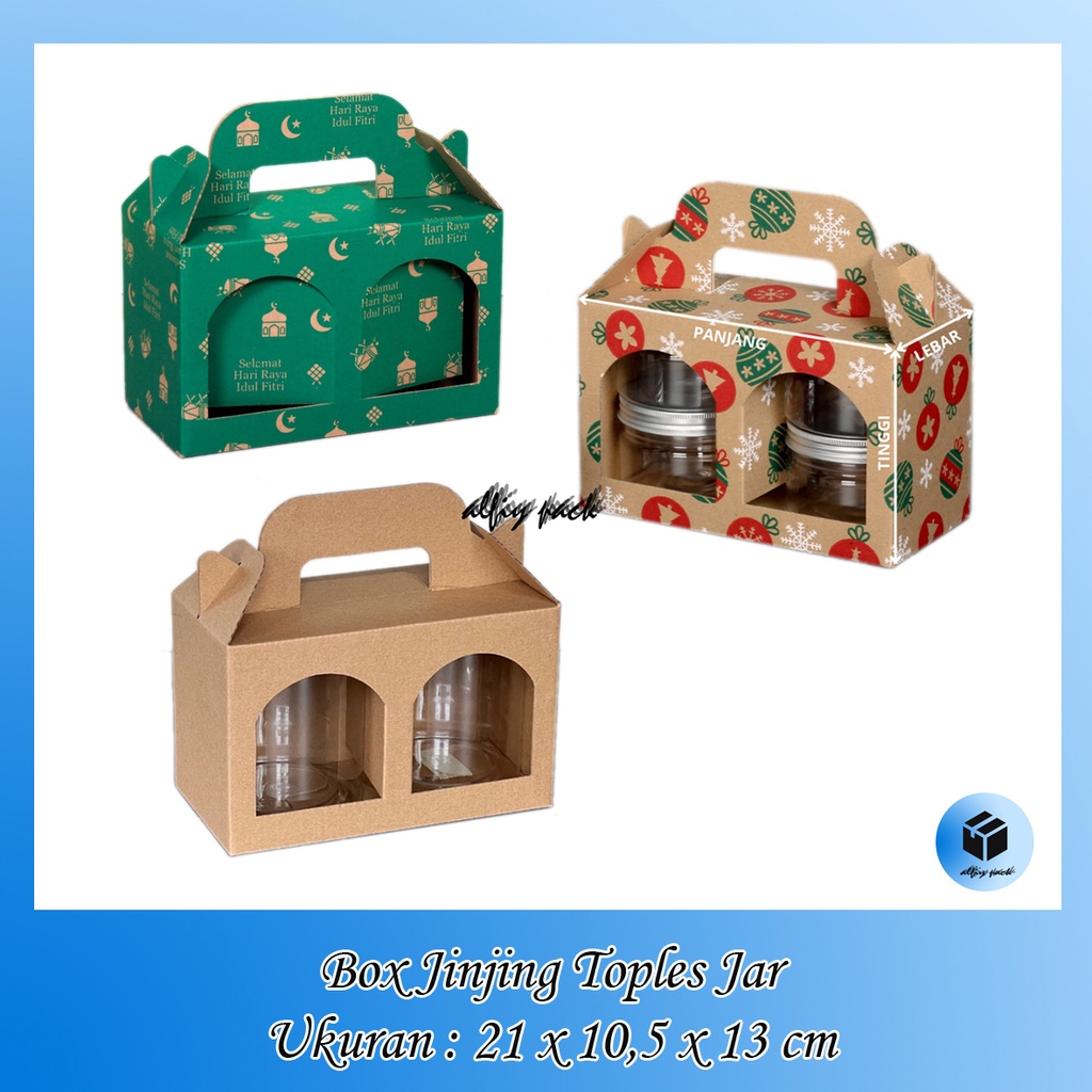 Jual 1pack isi 10pcs KARDUS JINJING UNTUK TOPLES JAR 2 X 600ML 800ML ...