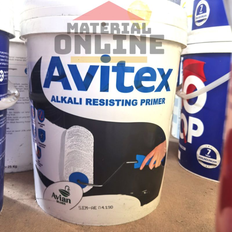 Jual AVITEX Cat Dasar Wall Sealer Alkali Resisting Primer Putih Pail ...
