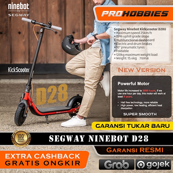 Jual Segway Ninebot KickScooter D28 / Skuter Listrik Lipat | Shopee ...