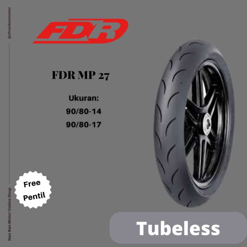Jual Ban Motor FDR Sport MP 27 Ukuran 90/80-14 & 90/80-17 Ban Soft ...