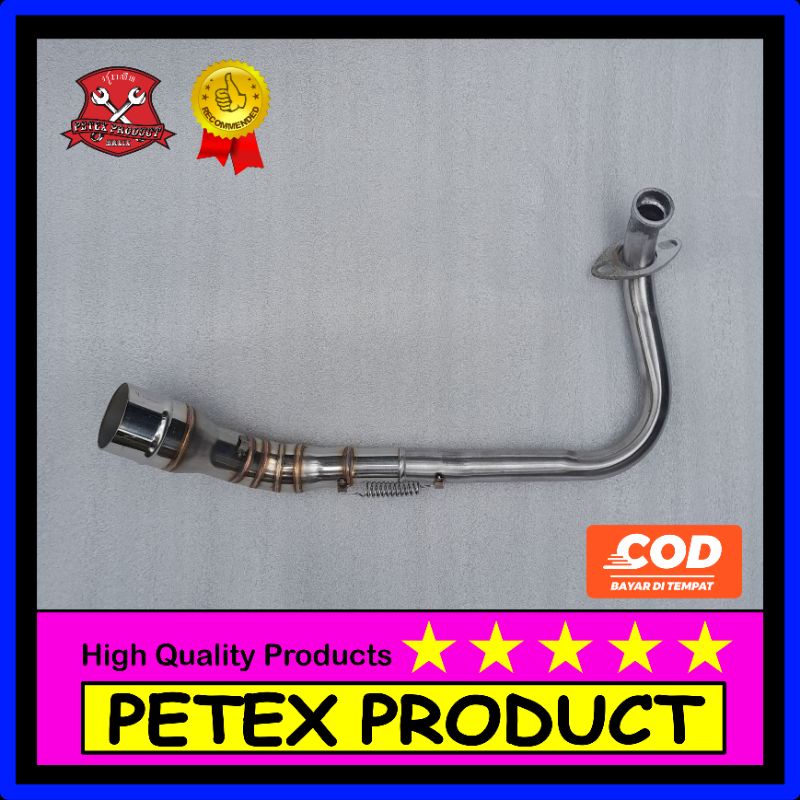 Jual PIPA HEADER LEHER KNALPOT MOTOR RACING INLET 50MM MOTOR MATIC ...
