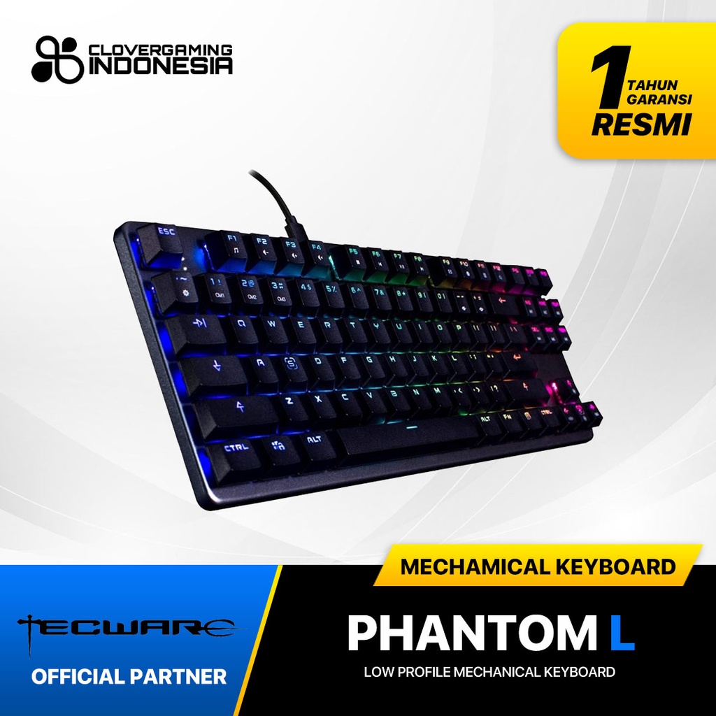 Jual Tecware Phantom L 87 RGB Low Profile - Mechanical Gaming Keyboard ...