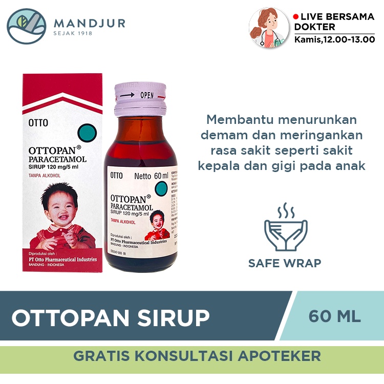 Jual Ottopan Sirup 60 ml - Obat Demam dan Nyeri Ringan Anak | Shopee ...