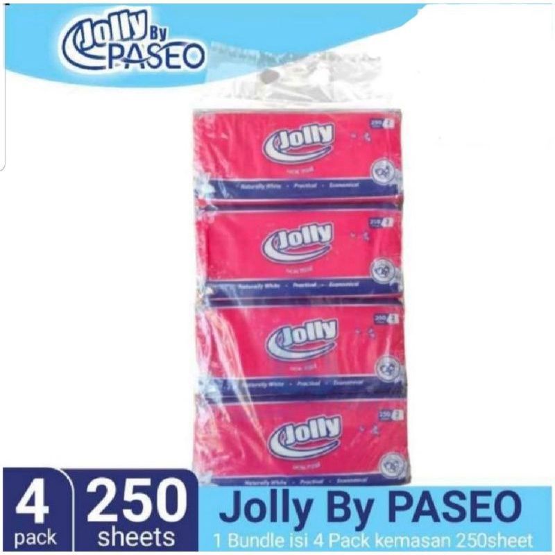 Jual Tisu jolly bundle isi 4 pack tissue facial 2ply 250 sheet | Shopee ...