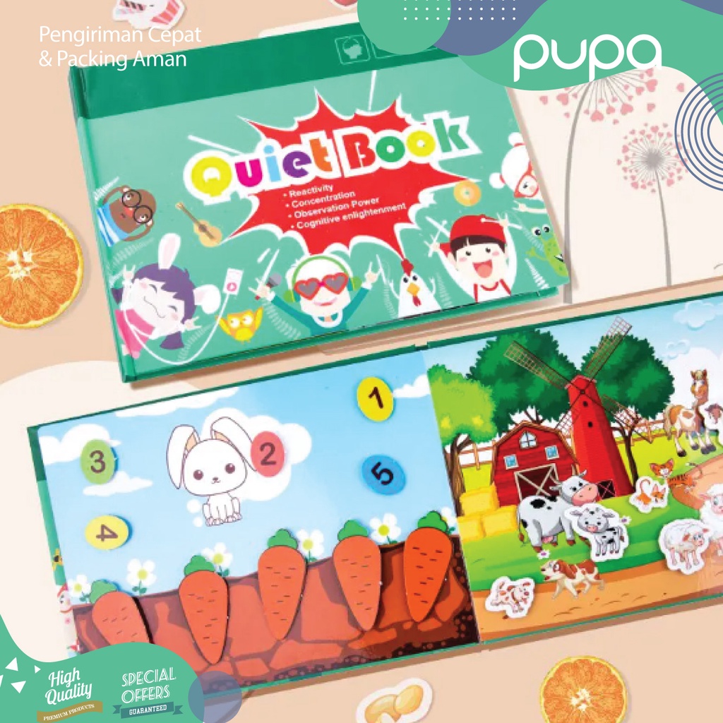 Jual Quiet Book / Buku Aktivitas Anak / Baby Book / Kids Busy Preschool ...