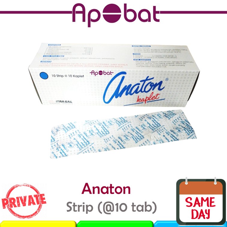 Jual - ApObat - Anaton STRIP isi 10 Tablet Obat Batuk Pilek Flu Demam ...