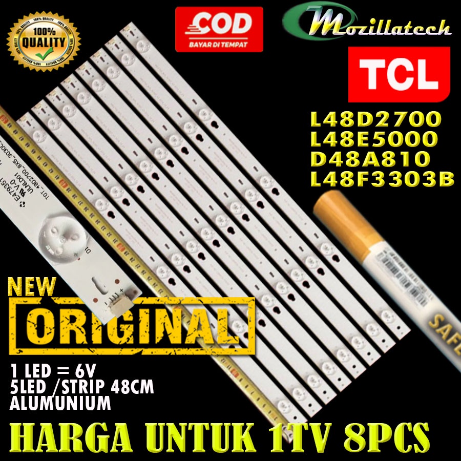 Jual BACKLIGHT TV LED TCL 48 L48D2700 L48E5000 D48A810 L48F3303B ...