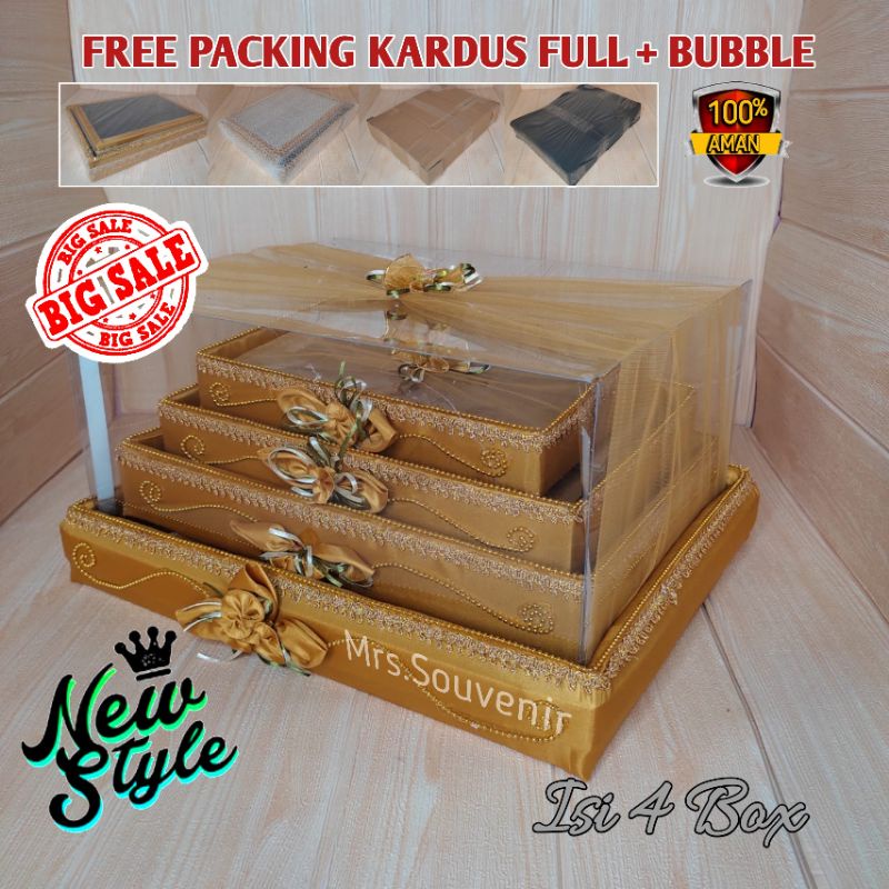 Jual Kotak Hantaran Seserahan Pernikahan Mika Box Mewah Free Packing ...