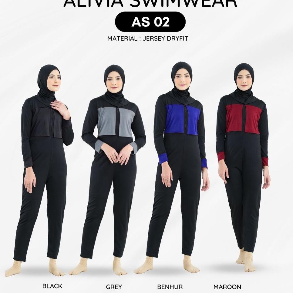 Jual idS8e8D Alivia Swimwear AS02 - Baju renang muslimah dewasa wanita ...