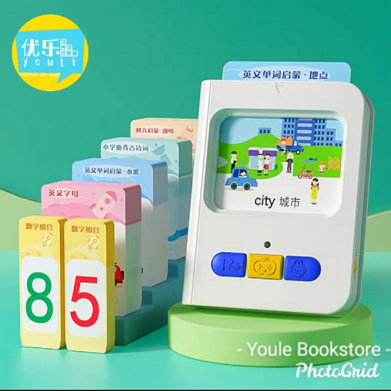 Jual Flashcard Reader Machine Plus Fungsi Math Isi 135 Kartu dan Device ...