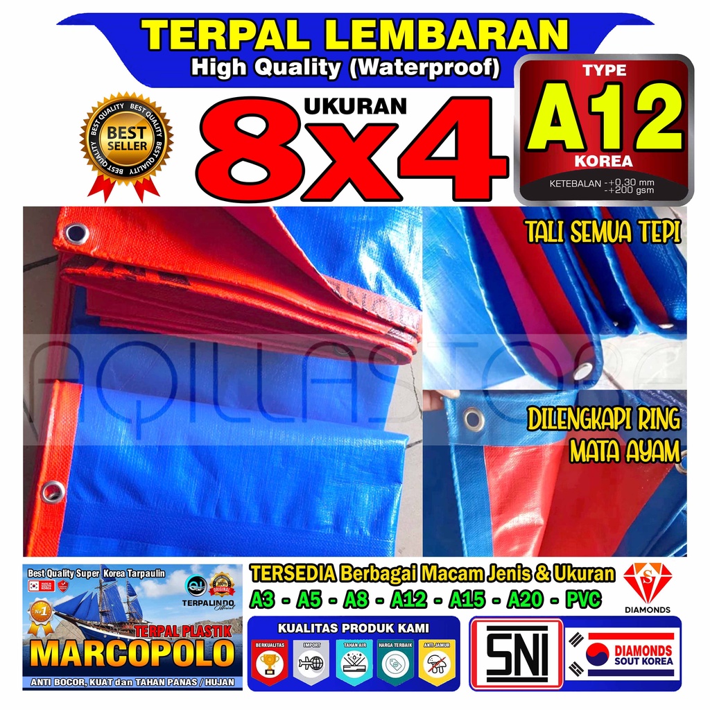 Jual Terpal 8x4 meter A12 Lembaran Berkualitas, Terpal plastik Terpal ...