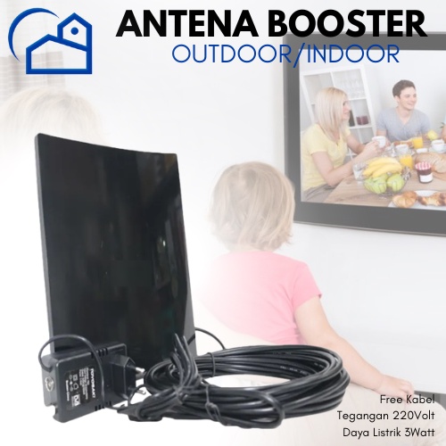 Jual Antena TV Booster Portable Indoor Outdoor Penjernih Booster Antena ...