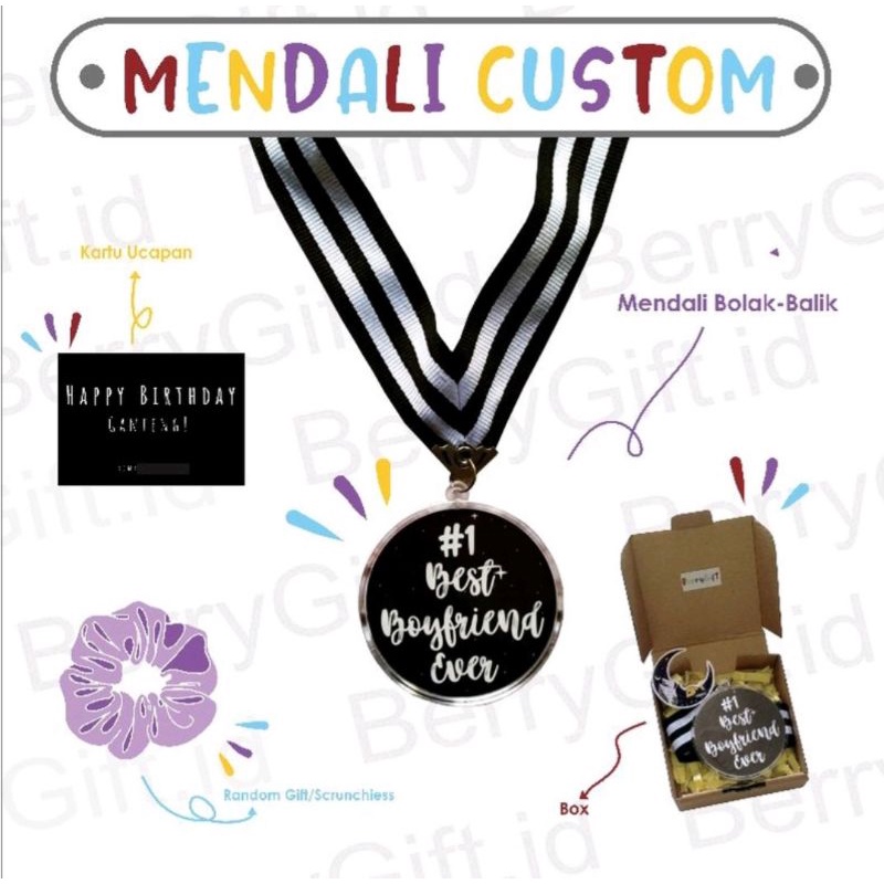 Jual Mendali Akrilik Custom by Berrygift (khusus) | Shopee Indonesia