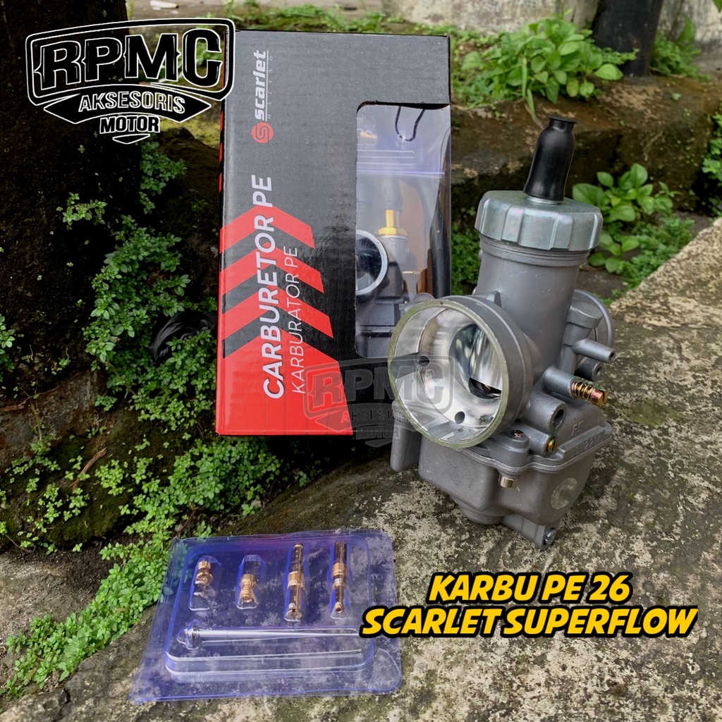 Jual KARBURATOR SCARLET RACING PE 24 26 28 SUPER FLOW KARBU ORIGINAL CARBU CARBURATOR CARBURETOR ...