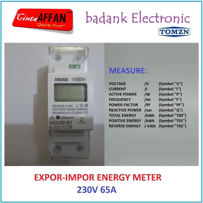 Jual Listrik Energy Kwh Meter - Expor Impor Exim Nett Positive Reverse ...